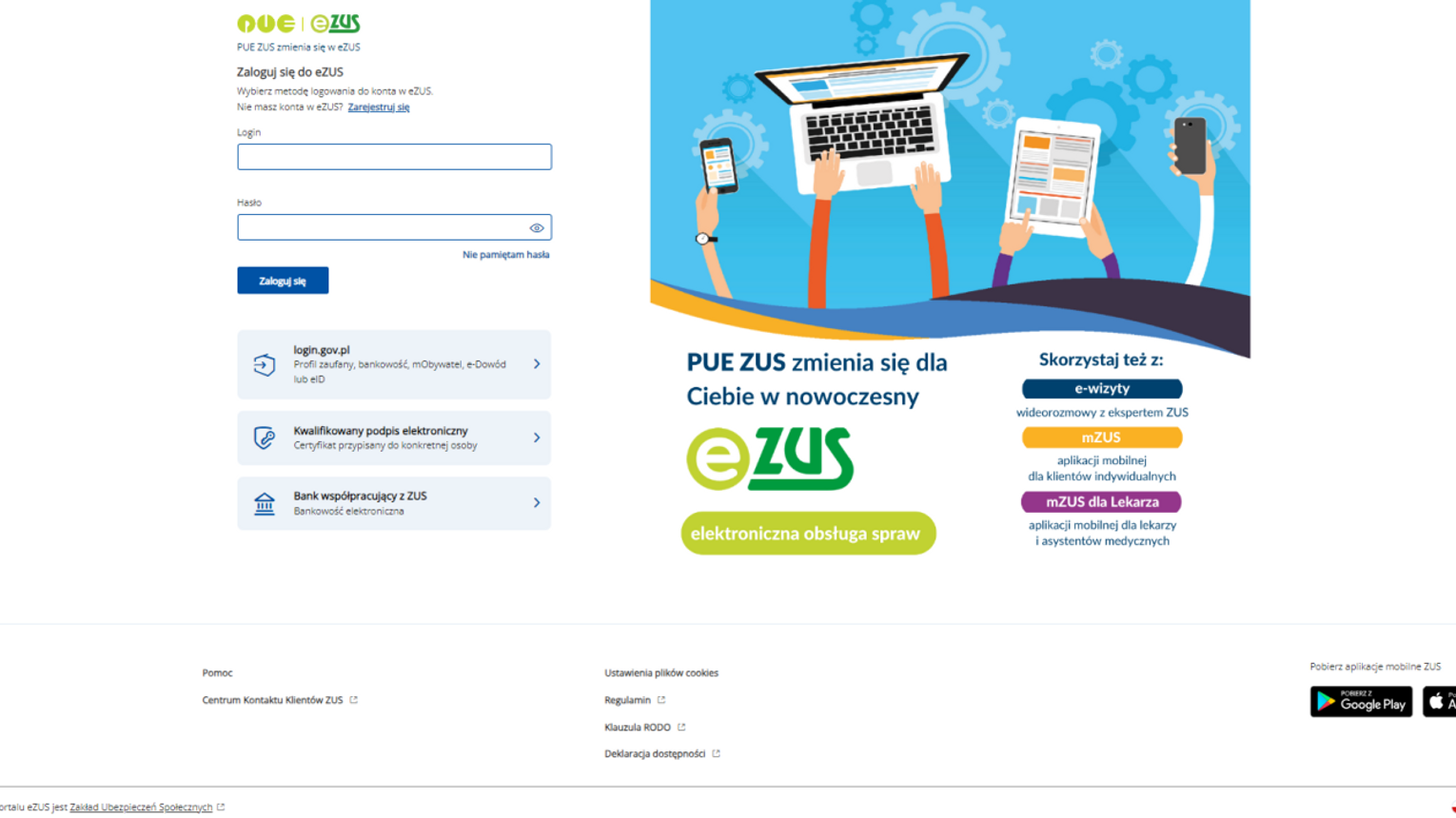 Platforma Usług Elektronicznych ZUS zmienia się w eZUS