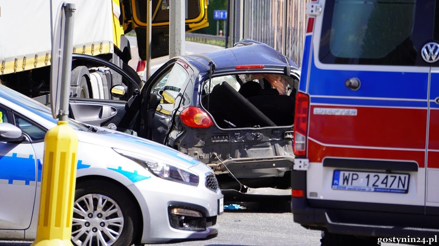 Wypadek śmiertelny na obwodnicy Gostynina
